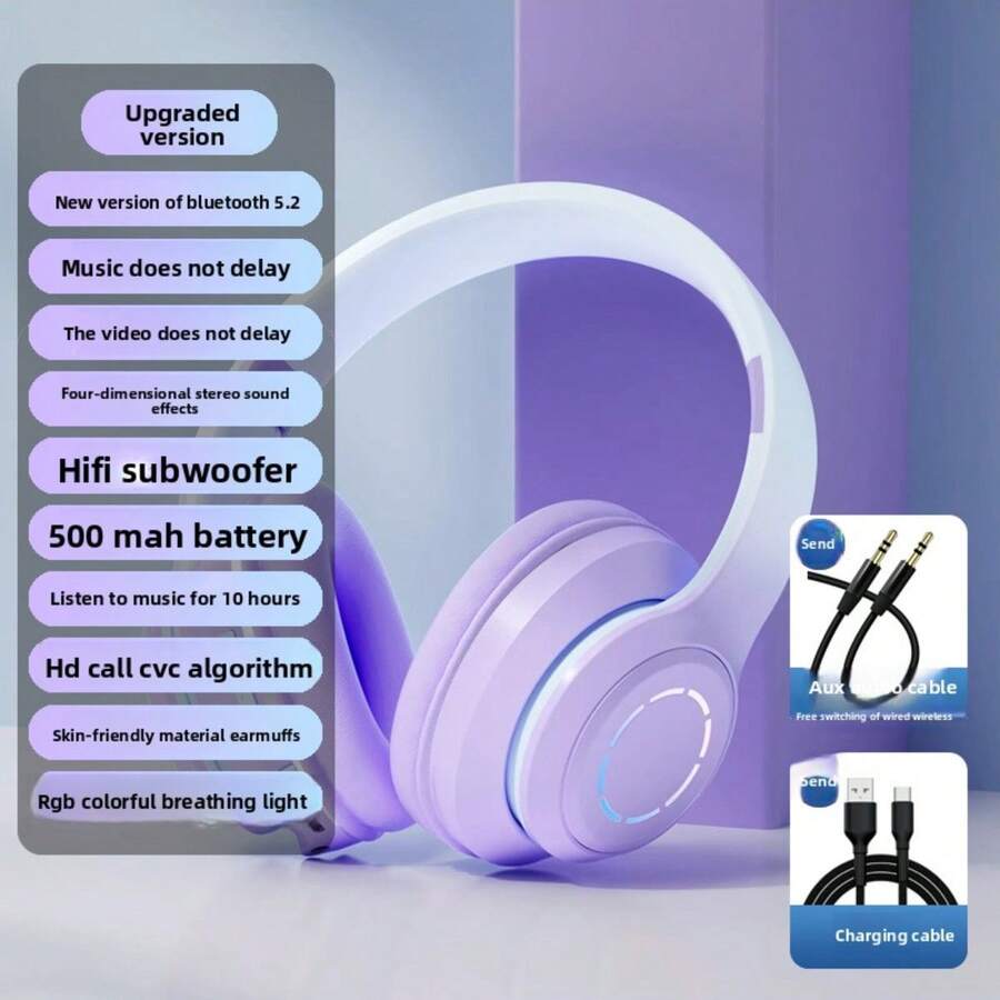 Over-Ear Bluetooth Headphones - Stylish Wireless Earmuff Design For ...