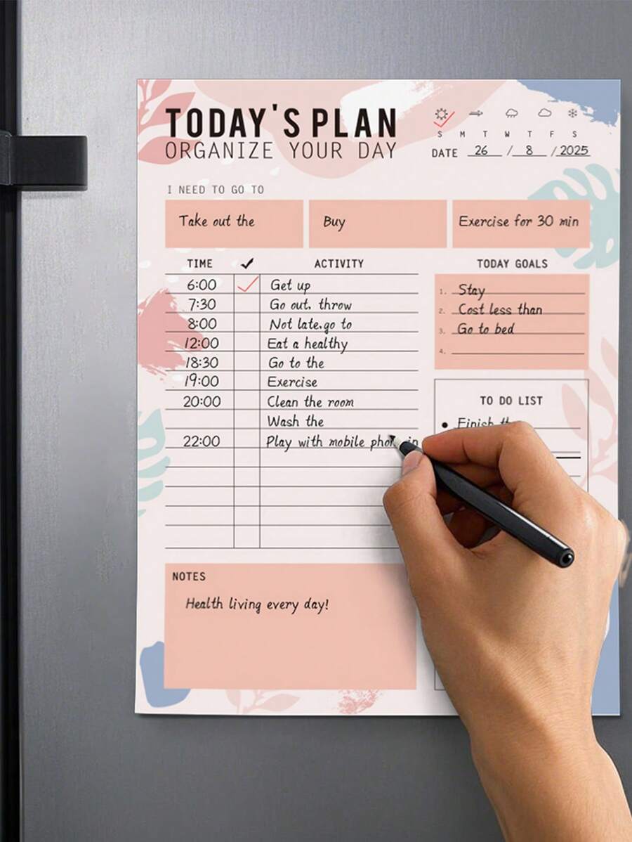 BUBU 1pc To Do List Notepad- Daily To Do CheckLists, Grocery Checklist ...