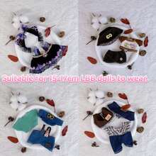 New 15-17cm Labubu Purple Dress, Suspender Pants, T-Shirt Outfit ...