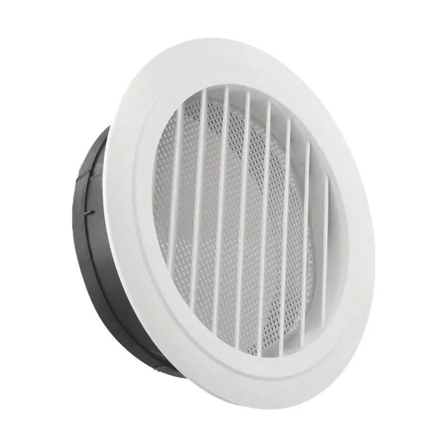 Duct Vents Round Louvered Vents Interior ABS Grille Ventilation Wall ...