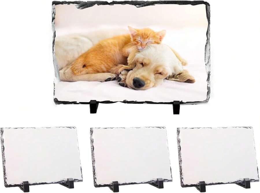 4 Pack Sublimation Blank Slate Rock, Blanks Heat Thermal Transfer Sheet ...