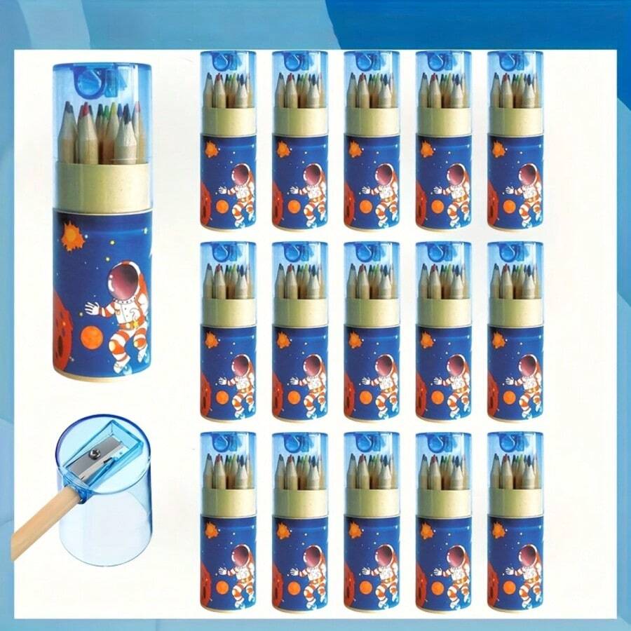 16 Box Mini 12 Farben Künstler Farbstifte Set, geeignet für Malbücher ...