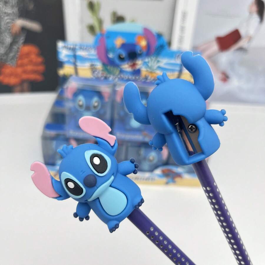 Disney 1-3pcs Cute Disney Stitch Design Pencil Sharpener, Convenient ...