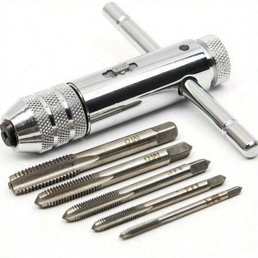 5pcs Precision Screw Tap Set M3-M8, Durable Iron Structure, Includes ...