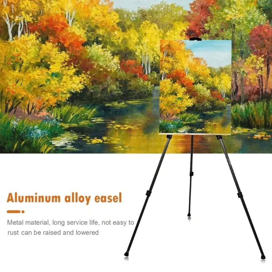 1.6m Foldable Artist Easel Sketch Stand Telescopic Adjustable Metal ...
