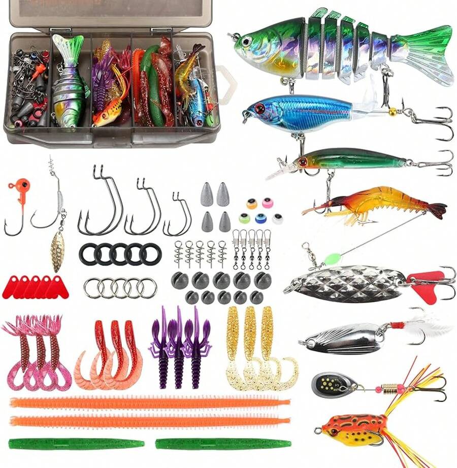 Fishing Lures Tackle Box Bass Kit, Including Animated Lure,Crankbaits ...
