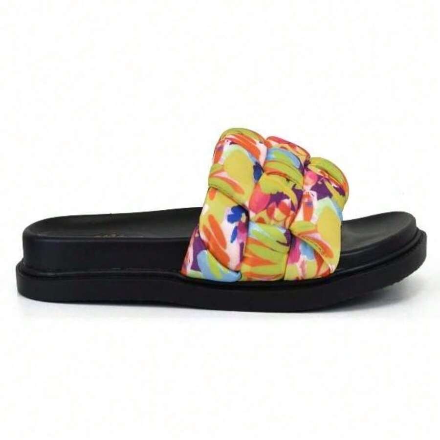 Cross Colours Sandals Women Size 7 Circle Logo Slide Slip On White ...