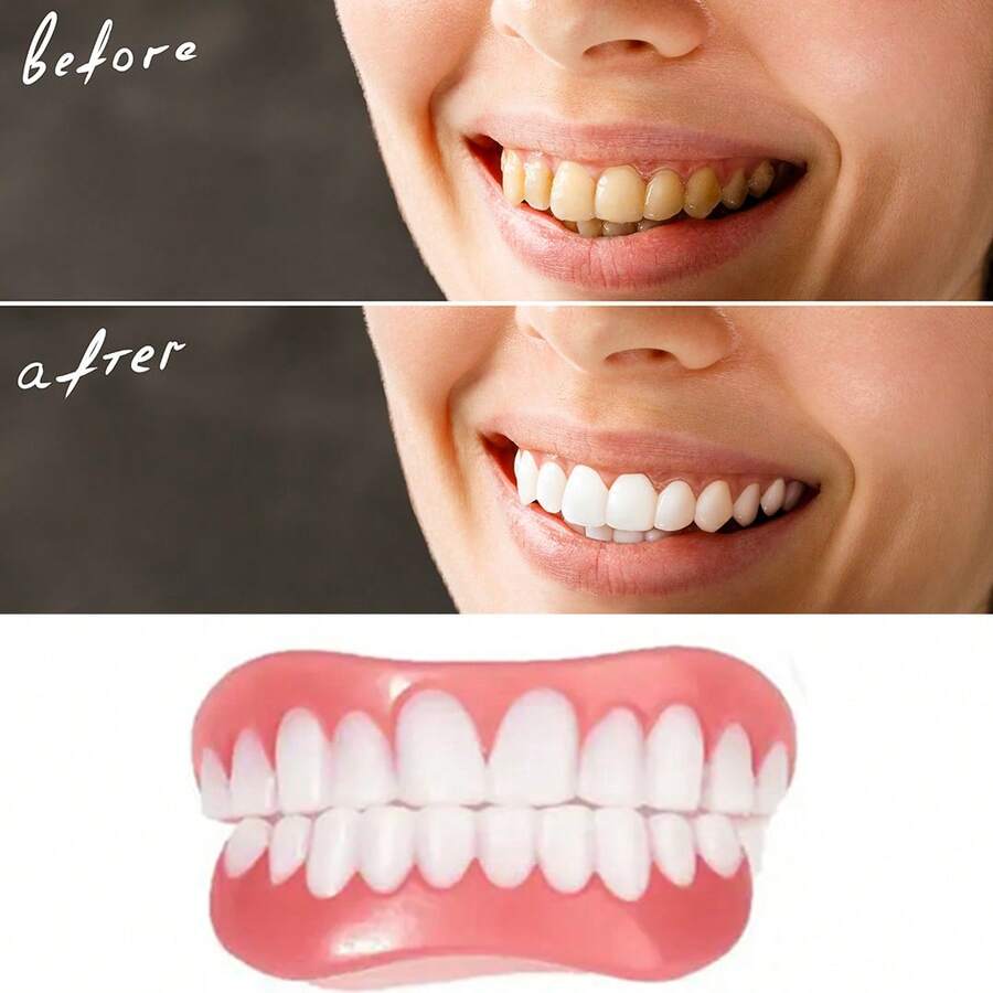 4pcs/Set New Upgrade Nonporous Upper And Lower Teeth Braces, Simulated ...