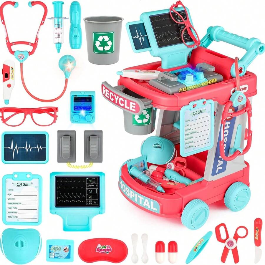 Educational Pretend Medical Station Set Doctor Children Role Play ...