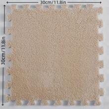 12pcs Plush Shaggy Area Rug Cream-Colored Fuzzy Rugs For Bedroom ...