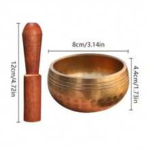 3 Zoll handgefertigter Meditationsklangschalen-Set für Yoga ...