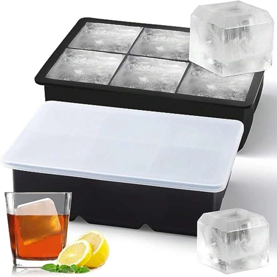 160 Grid Big Ice Tray Mold Giant Jumbo Large Silicone Ice Cube Square ...