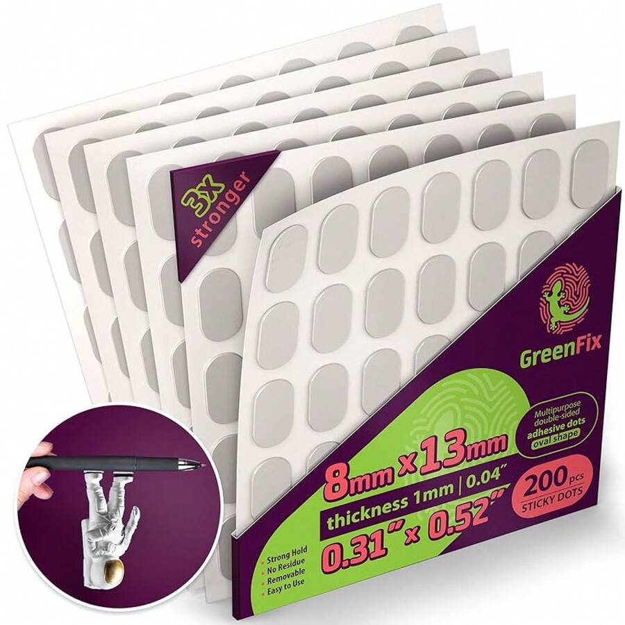 Gel Adhesive 200PCs - Sticky Double Sided Removable - Sticky Tack ...