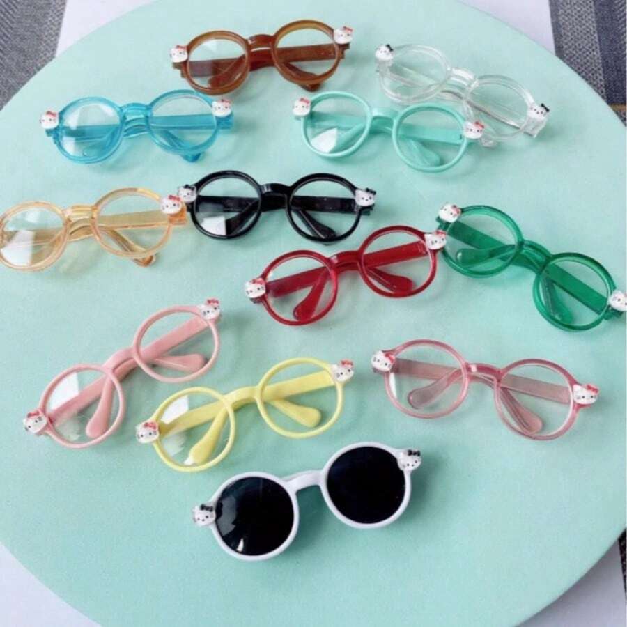 Sanrio 17cm LABUBU Eyeglasses For 10cm Doll Sunglasses, LABUBU Plush ...