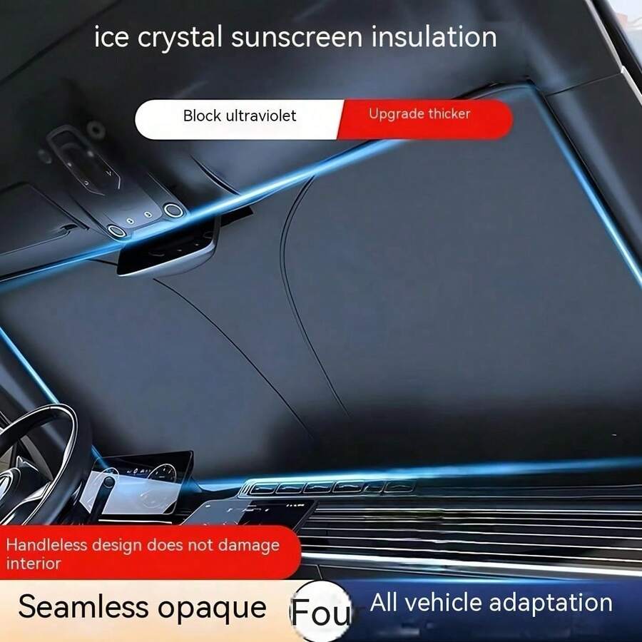 1pc Car Windshield Sun Shade - Reflective Surface UV Protection ...