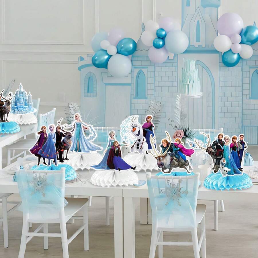 Disney 8Pcs Disney Frozen Honeycomb Centerpieces Table Decorations ...