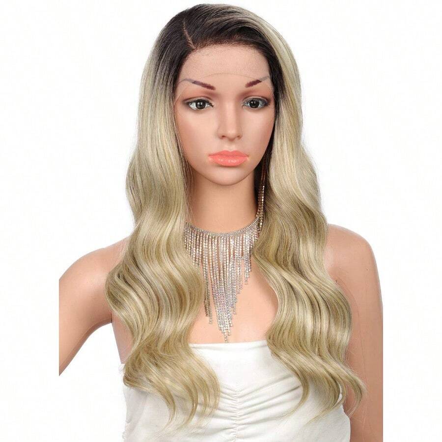 Kalyss 24" Side Parted Swiss Lace Front Wigs For Women Long Body Wavy ...