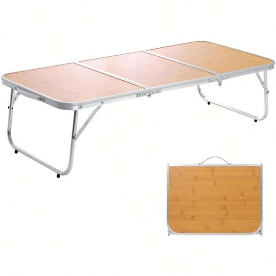 Small Camping Table 3FT Folding Picnic Table Foldable Low Camp Table ...