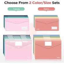 Sooez 10Pack Plastic Envelopes, Plastic File Folder, Folders Documents ...