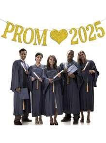 Prom 2025 Banner, 2025 Prom Night Bunting Decorations, Class Of 2025 ...