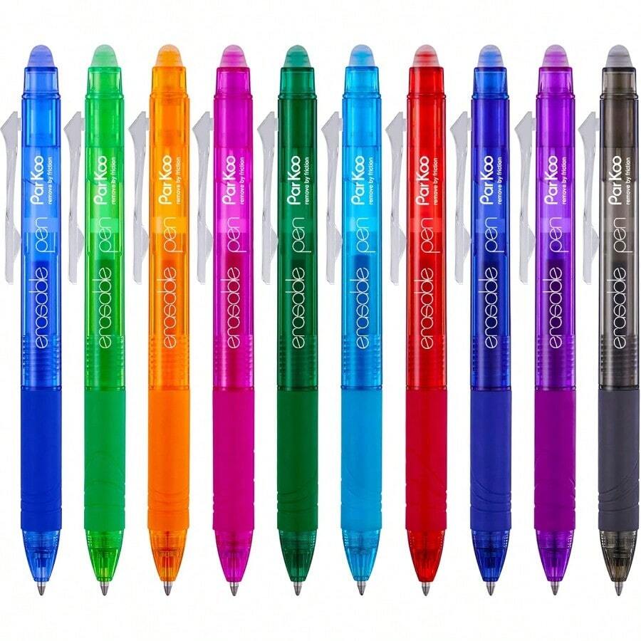 Retractable Erasable Gel Pens Clicker Fine Point 0.7mm Assorted Color ...