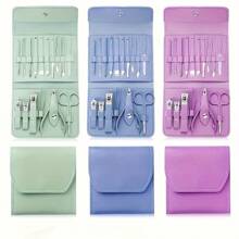 17pcs Nail Clippers Manicure Tool Set, With Portable Travel Case ...
