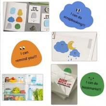 6 Stück süße Haftnotizen. Cartoon Jelly Bean Serie kreative abnehmbare ...