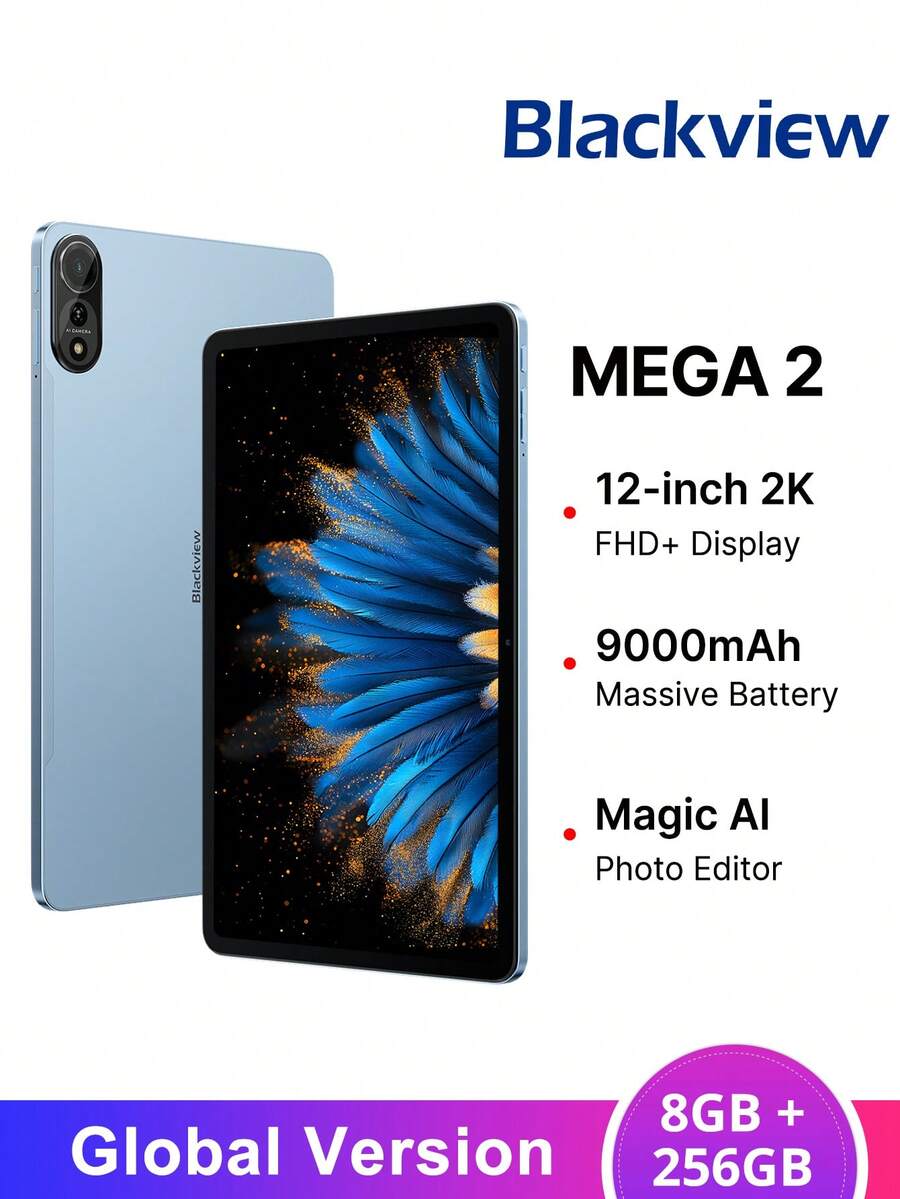 Blackview BLACKVIEW MEGA 2 Tablet Wereldwijde versie 8GB + 256GB / 12GB + 256GB 12-inch IPS ...