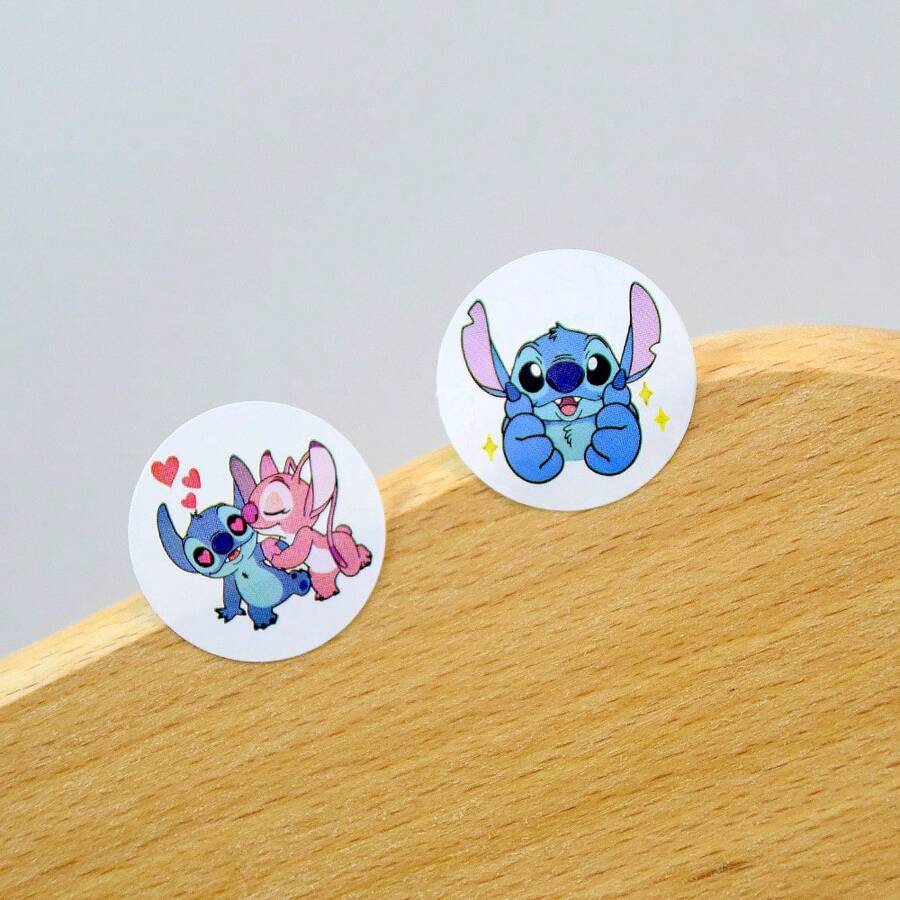 Disney 500pcs/Pack Cute Stitch Cartoon Stickers, Scrapbooking, Diary ...