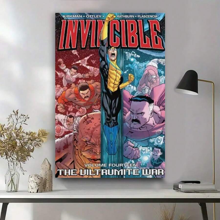 [ 2D,Framed ][Flat]1pc Invincible Oil Painting Poster - Canvas Wall ...