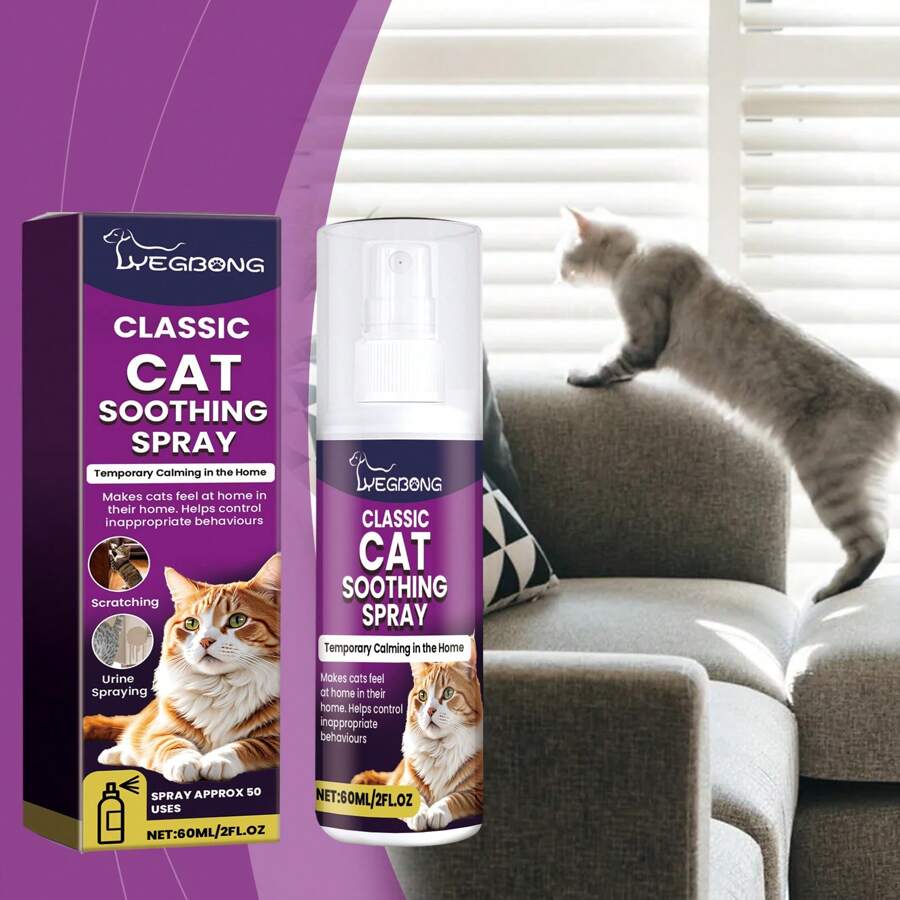 Pet Cat Calming Behavior Spray, Gentle Formula For Scratch, Urine ...
