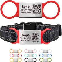 Personalized QR Code Pet ID Tag – Silent Slide-On Name Tag For Dogs And ...