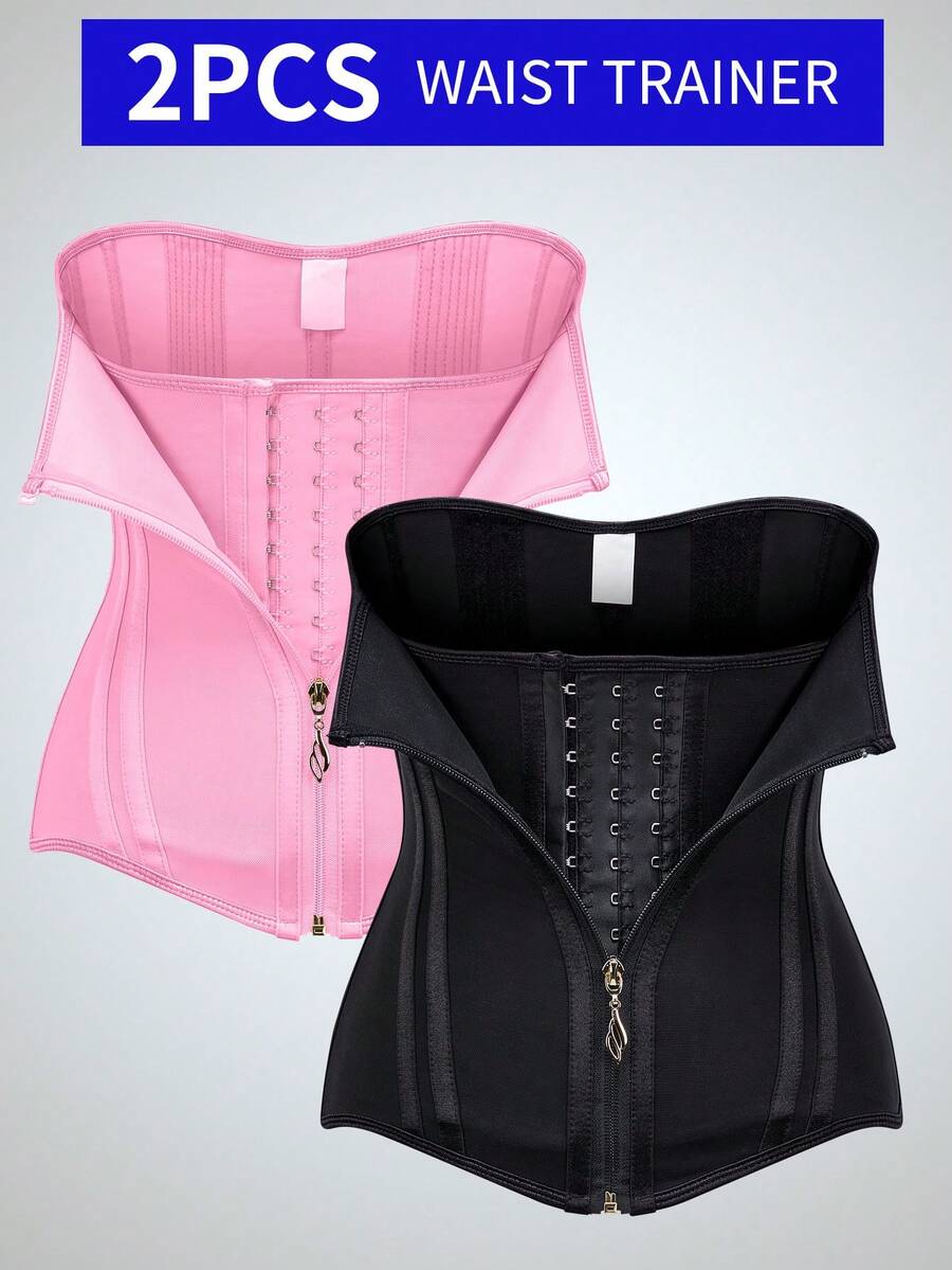 2Pcs Woman Wrap Waist Trainer Faja Body Shaper Shapewear Tummy Control ...