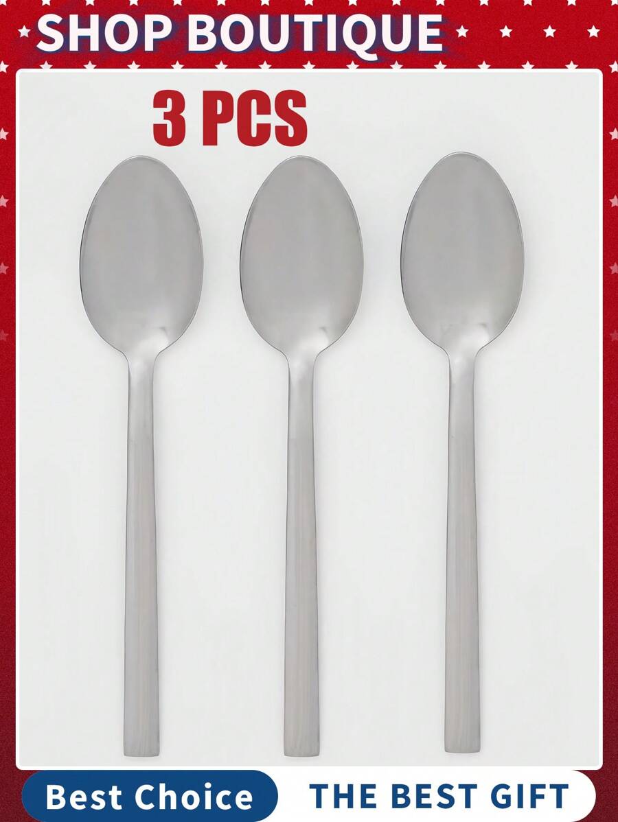 3pcs Large Serving Spoons, Big Spoon, Serving Spoons Stainless Steel ...
