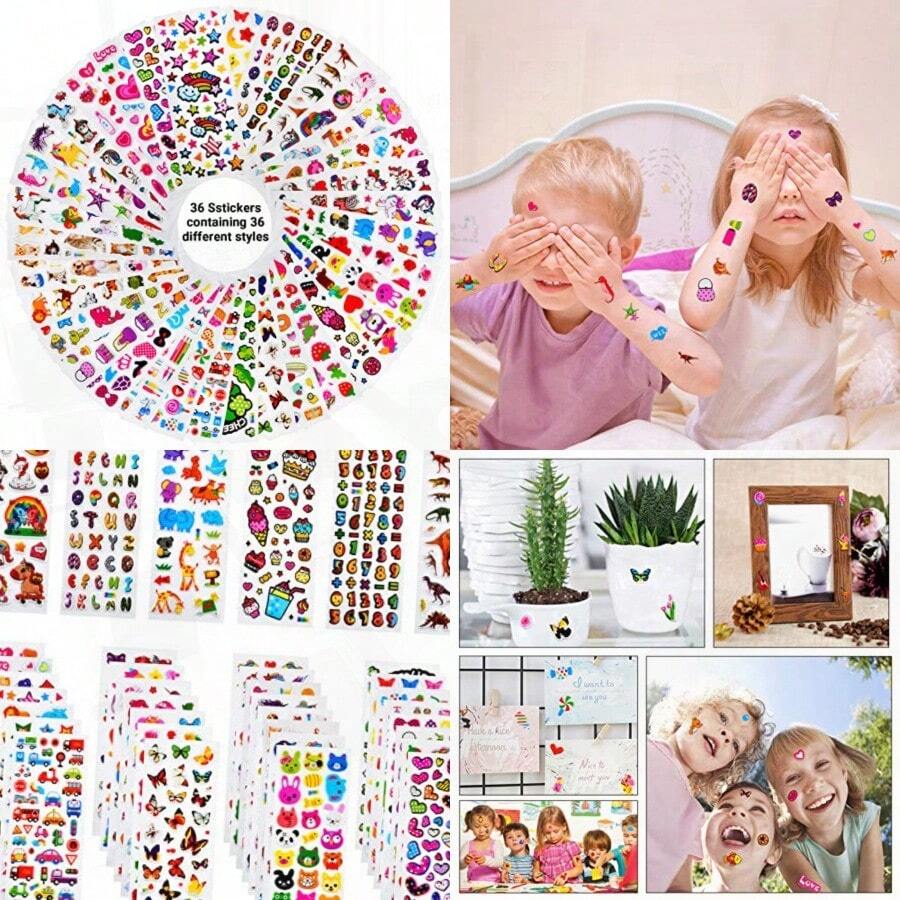 3D Stickers For Toddlers 920+ 3D Puffy Stickers 36 Differt Sheets ...