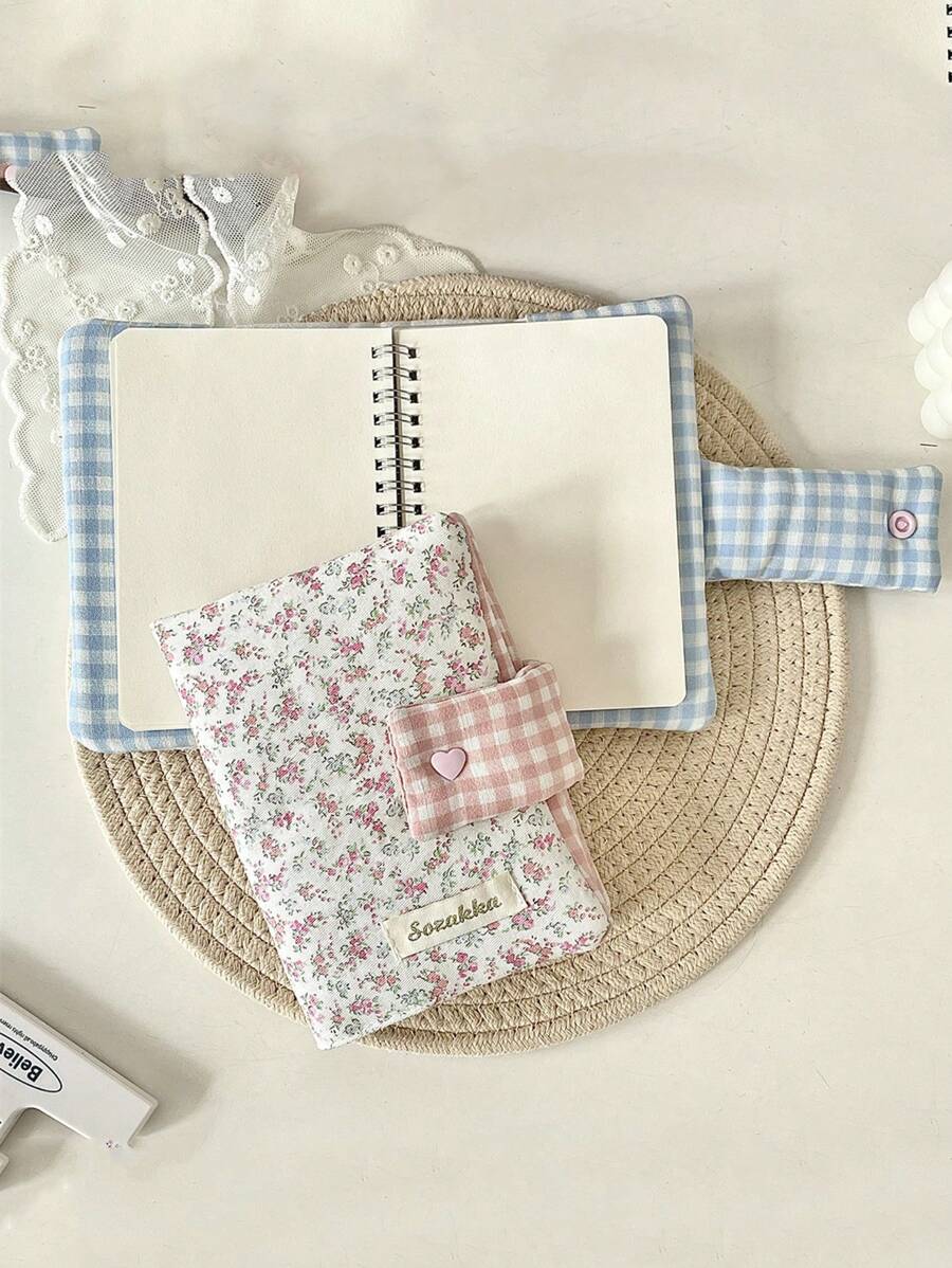 1 Piece Cute Floral Patchwork Book Cover, Floral Book Jacket For Travel Diary, Notebook, Journal ...