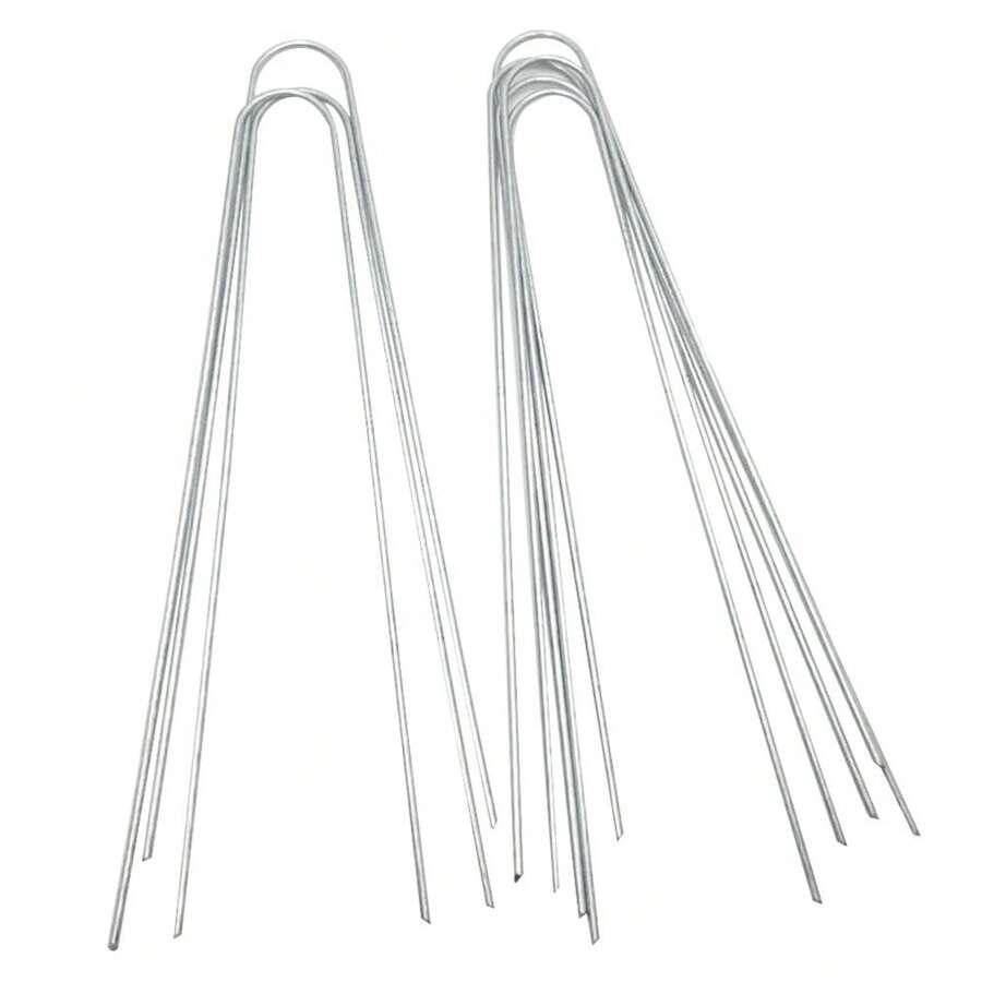 50 PCS Steel Landscape U Shaped Stakes Pins Staple Peg For Ground ...