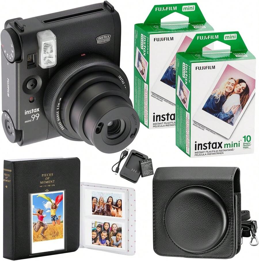 FUJIFILM Instax Mini 99 Camera, 20 Mini Films, Camera Case, Photo Album ...