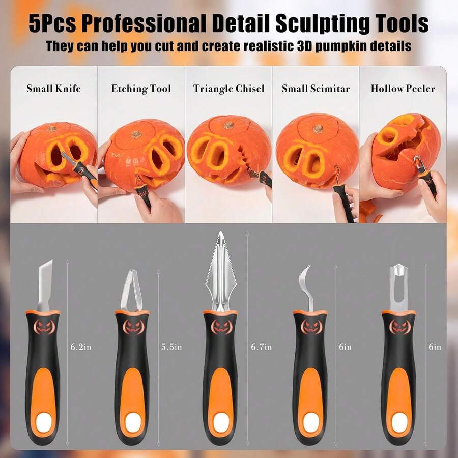 Pumpkin Carving Tools, Halloween Pumpkin Carving Kit, All In One ...