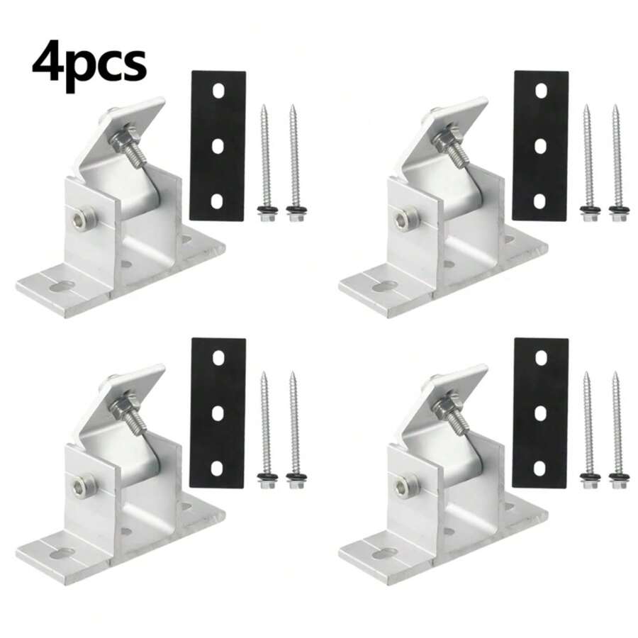 Solar Panel Rotatable Elevation With Angle Bracket Roof Mounting ...