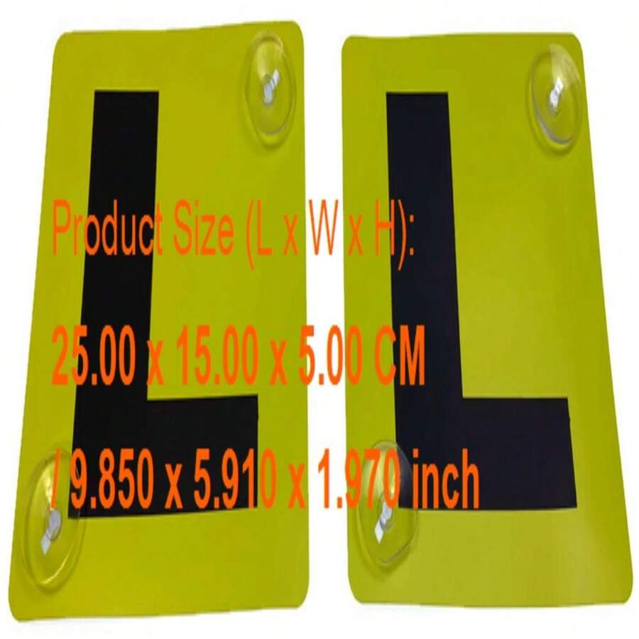 2x Stay-Put Suction Learner Plates For Car Windows - Effective Driving ...