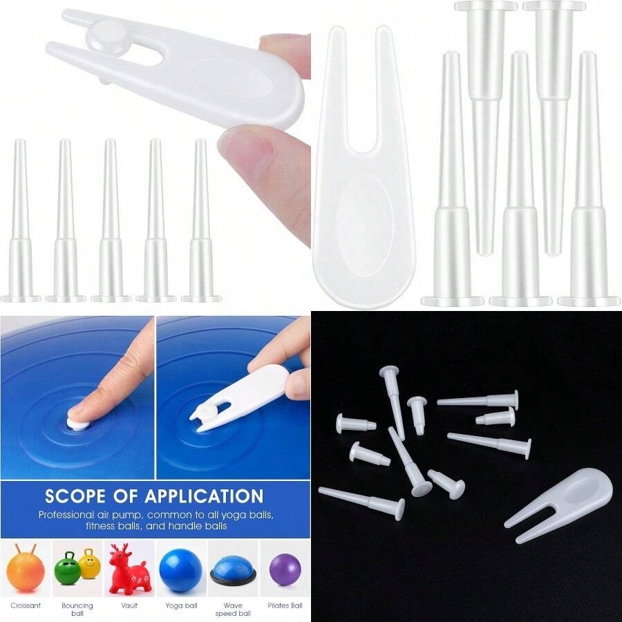 Yoga Ball Fitness Exercise Ball Air Stopper Plug Pin Adapter Kit ...