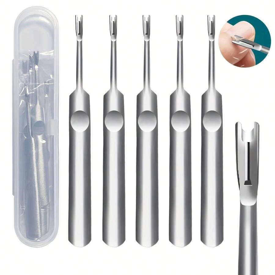 1/5pcs Stainless Steel Cuticle Remover, Easy-Grip Cuticle Care Tools ...