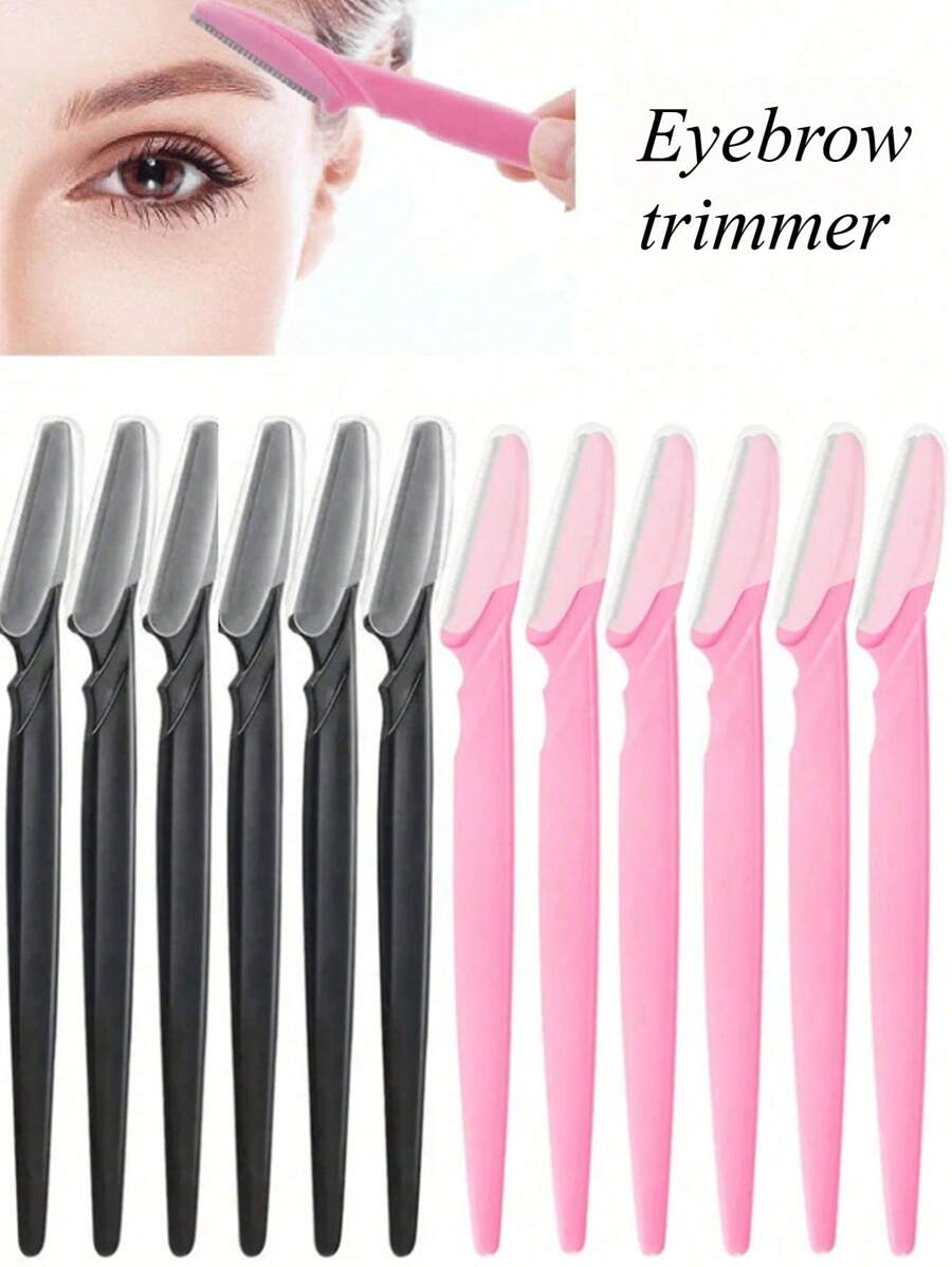 12pcs Stainless Steel Sharp Eyebrow Trimmer, Makeup Scraper, Hair ...