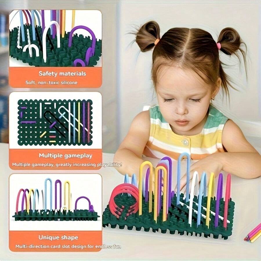 Sensory Activity Board, Silicone Fidget Toy For Stress Relief, Calming ...