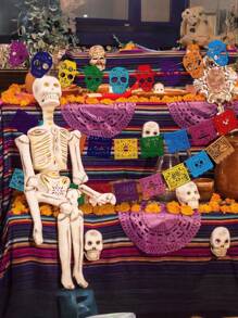 Tag der Toten Filzbanner, mexikanische bunte Partyflagge, hängender ...