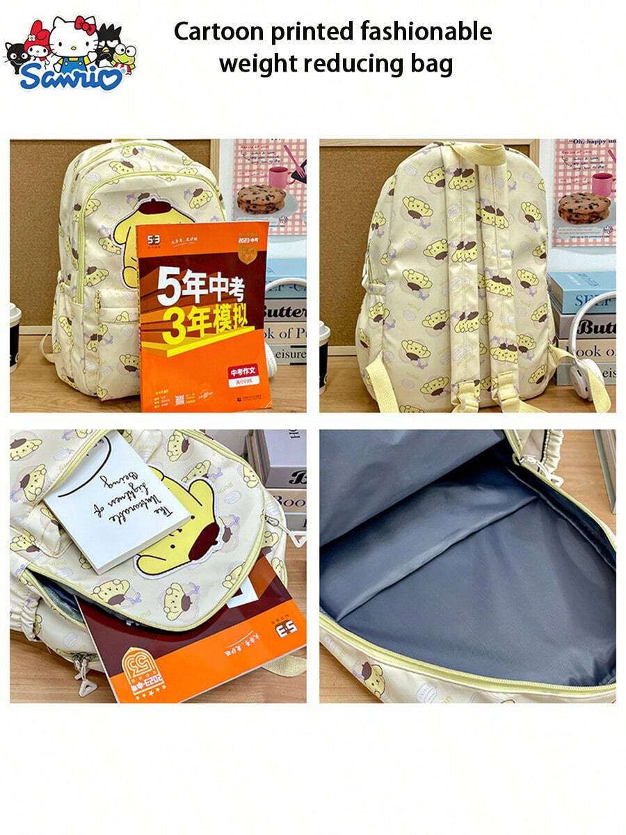 Sanrio 1pc Sanrio Cartoon Printed Backpack For Junior High School ...