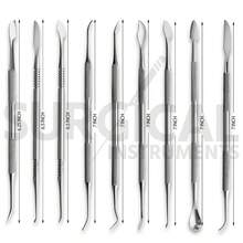 A Set Of 9 Metal Scrapers, Used For Dental Wax Carving. Precision Tip ...