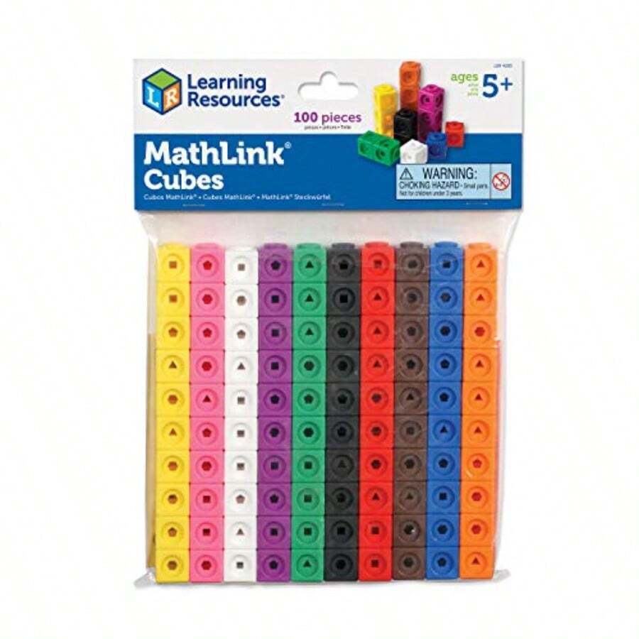 SHUS0087-Learning Resources MathLink Cubes Set Of 100 Cubes Ages 5 ...