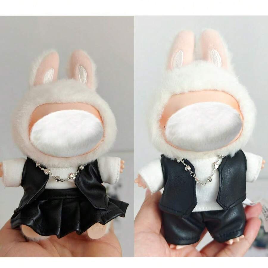 [Solo Vestiti] 17 cm Appendiabiti Labubu, Set di 4 pezzi di gilet con ...